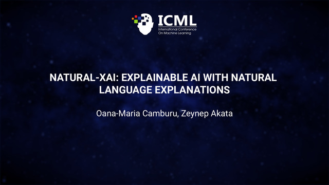 Oana Maria Camburu Zeynep Akata · Natural Xai Explainable Ai With