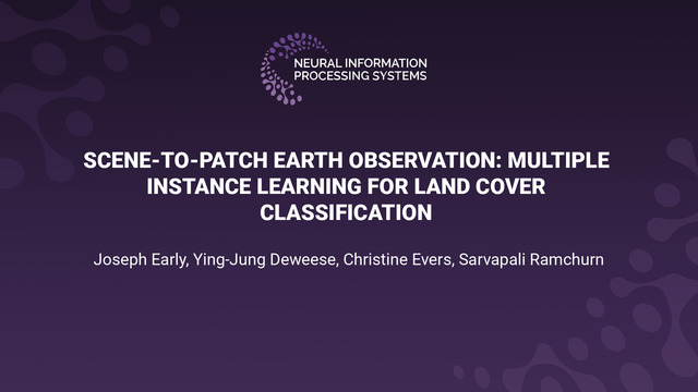 Joseph Early, Ying-Jung Deweese, Christine Evers, Sarvapali Ramchurn · Scene-to-Patch Earth ...